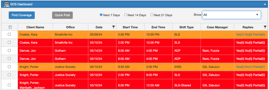 Open Shifts - QuickSolvePlus